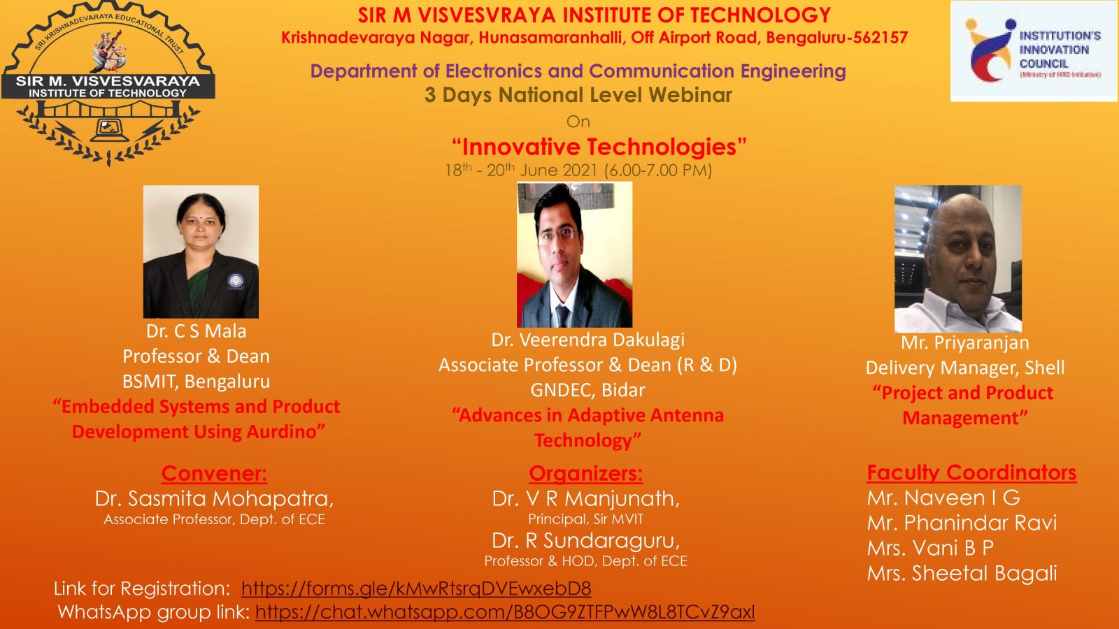 Department of Electronics and Communication Engineering is organising a ...