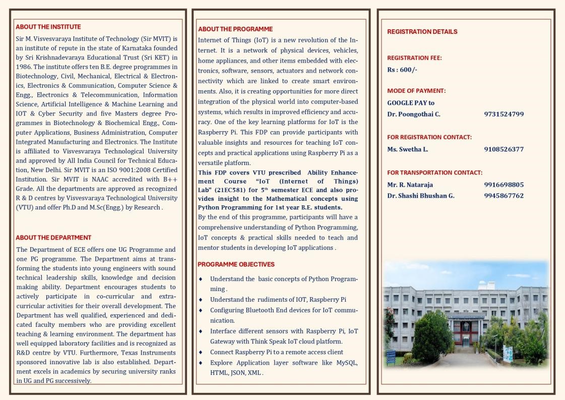 Departments – Sir M Visvesvaraya Institute Of Technology